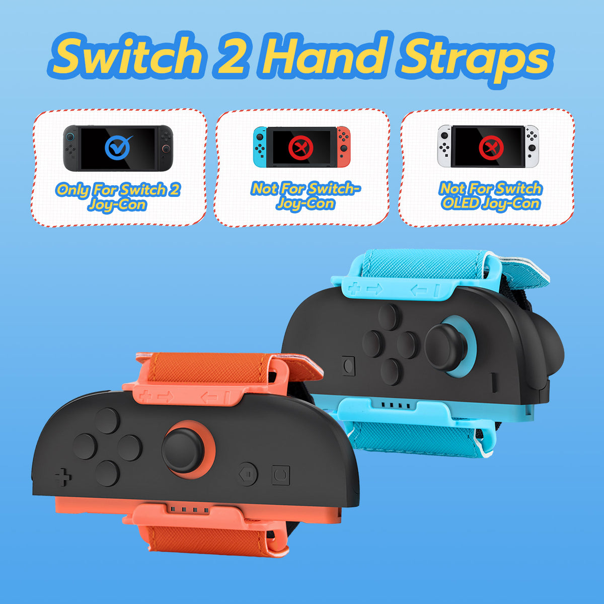 DOBE Adjustable Hand Straps for Nintendo Switch 2 Joy-Con Controllers ...