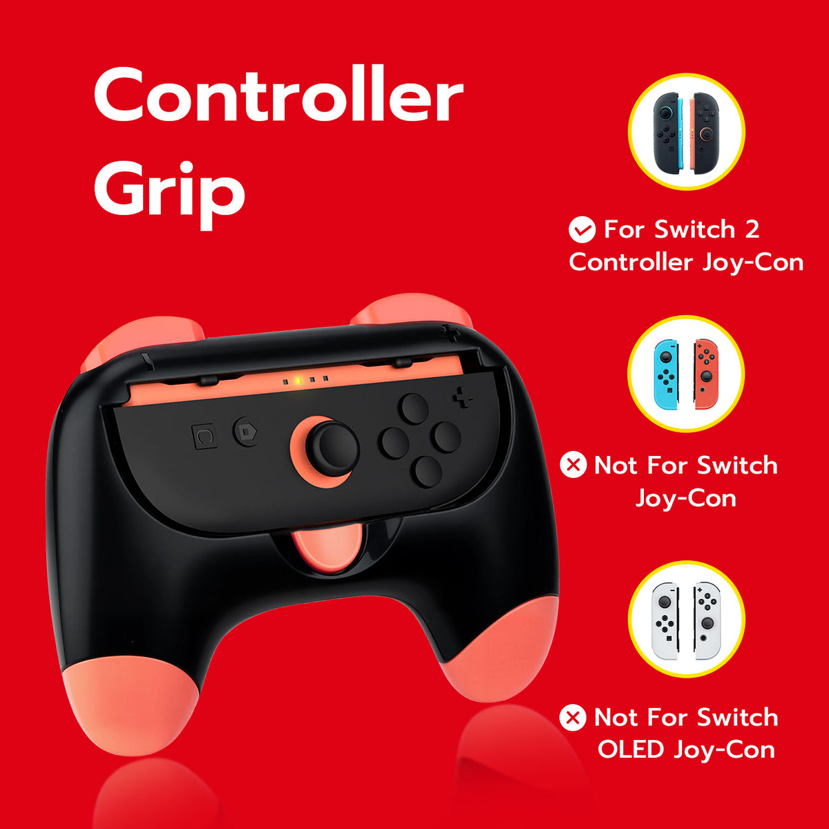 DOBE Left & Right Controller Grip for Nintendo Switch 2 Joy-Con Contro ...
