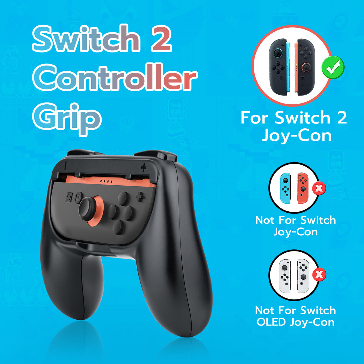 DOBE Controller Grips for Nintendo Switch 2 Joy-Con Controllers-Black ...