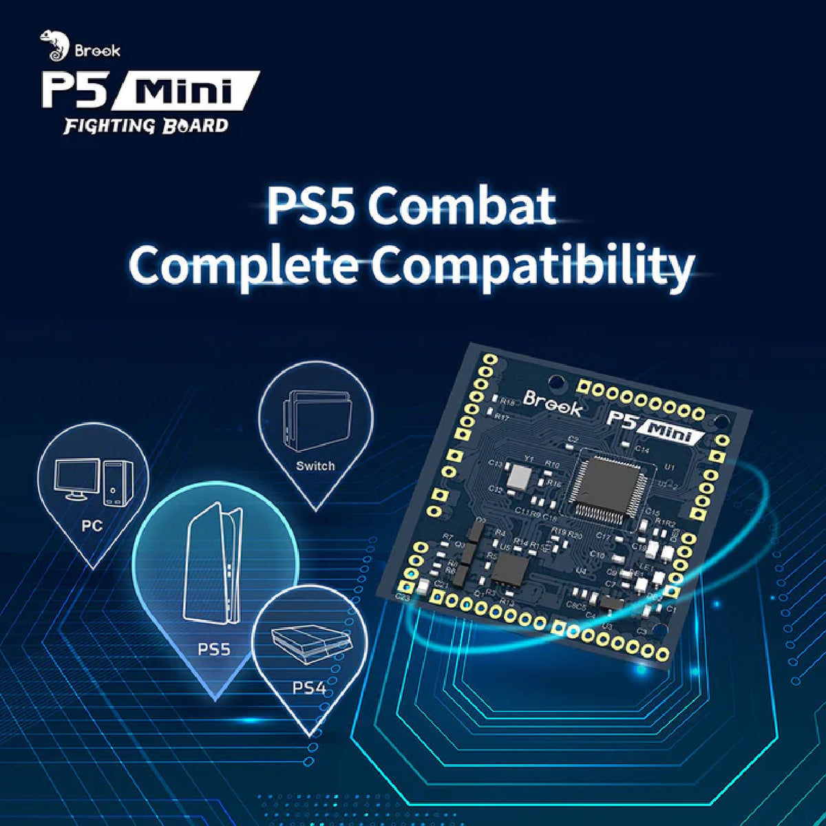 Brook P5 Mini Fighting Board for PS5 Fighting Games/PS4/PS3/Switch OLE ...
