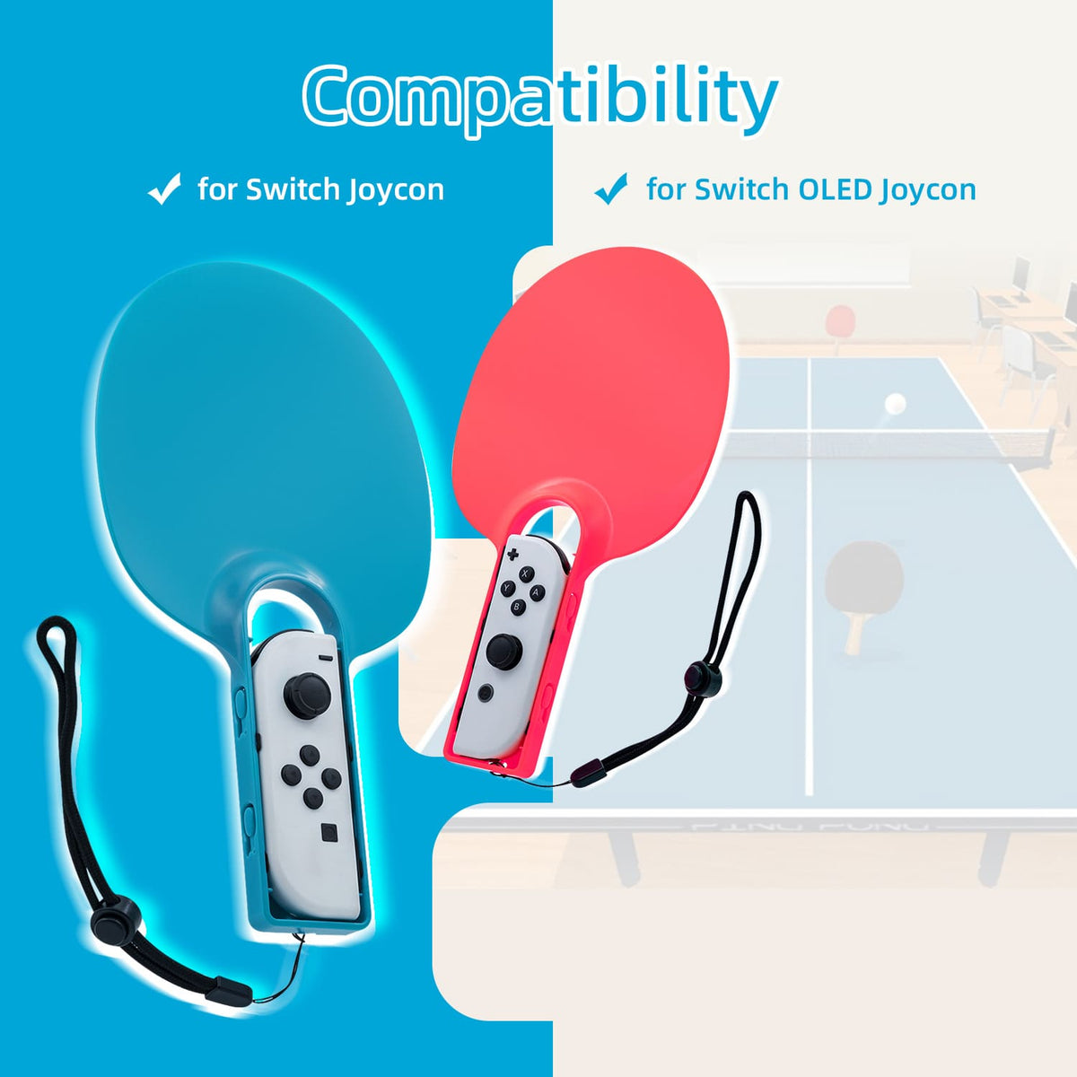 DOBE Table Tennis Racket for Nintendo Switch/Switch OLED Joy-Con (TNS ...