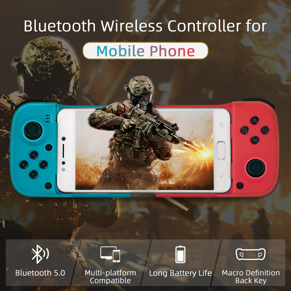 Wireless Mobile Gaming Controller for iOS/Android Mobile Phones/PS3/PS ...